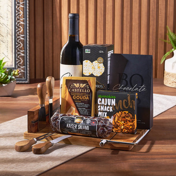 Warm Wishes Wine & Cheese Basket - New Hampshire Baskets - New ...